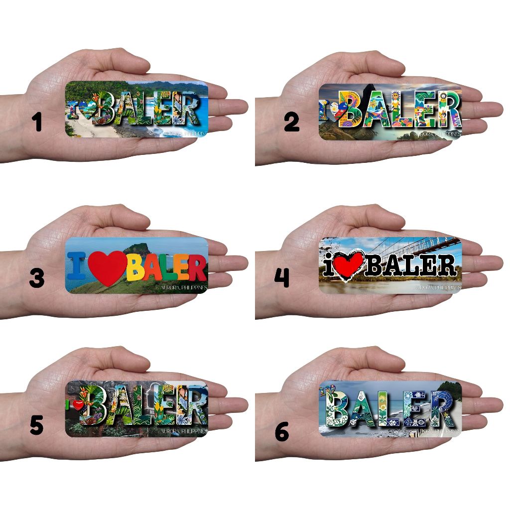 Rectangle Rubber Ref Magnet Souvenir - I Love Baler Design | Shopee ...