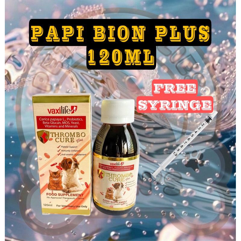 Thrombocure free syringe Thrombo Cure 120ml (Carica Papaya, Probiotics ...