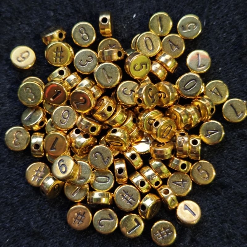 100 PCS NUMBER BEADS ROUND | Shopee Philippines