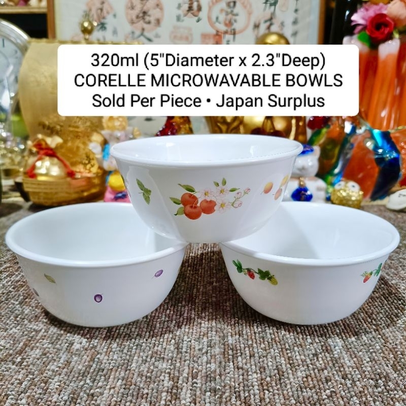 5" CORELLE FRUIT PATTERN MICROWAVABLE BOWL 320ml • Sold per pc • Japan ...