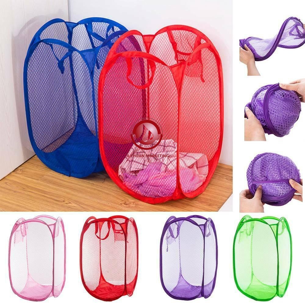 foldable laundry net pop up clothes hampers with durable handle ...