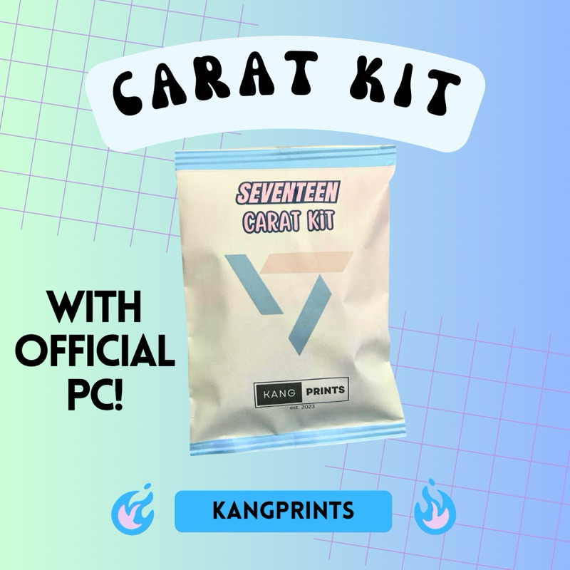 SEVENTEEN Carat Kit with OFFICIAL PC (+other merch with chip bag ...
