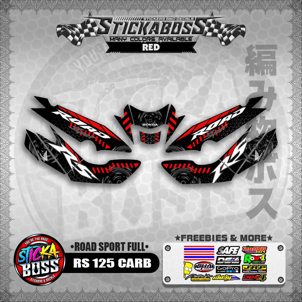 RS 125 CARB STICKER FULL DECALS ( ROAD SPORT FULL )【WITH FREEBIES ...