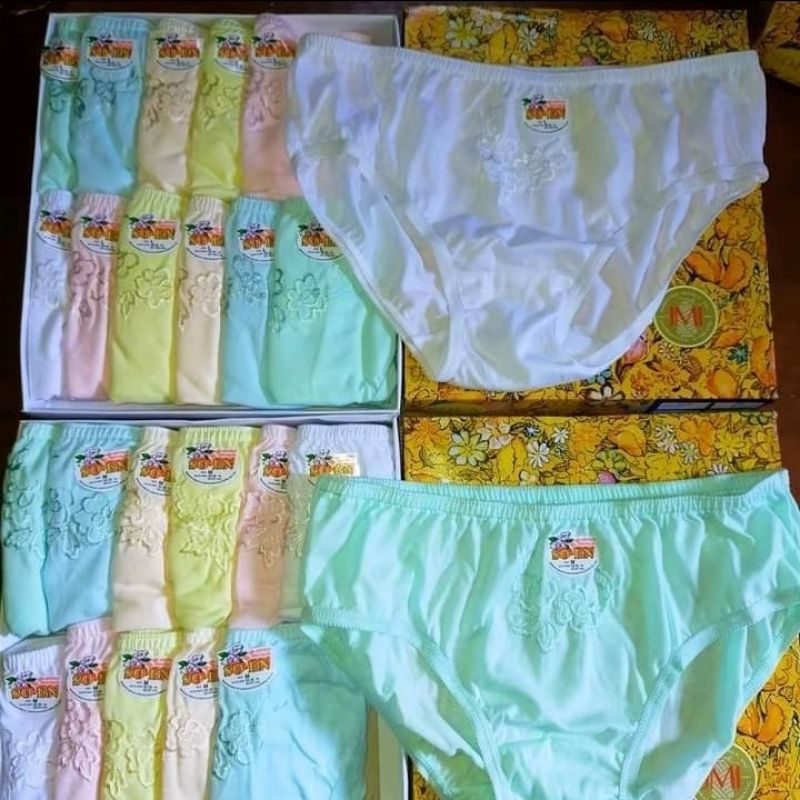 6/12 PCS SOEN UNDERWEAR/PANTIES ORIGINAL SOEN for Women Cotton plain ...