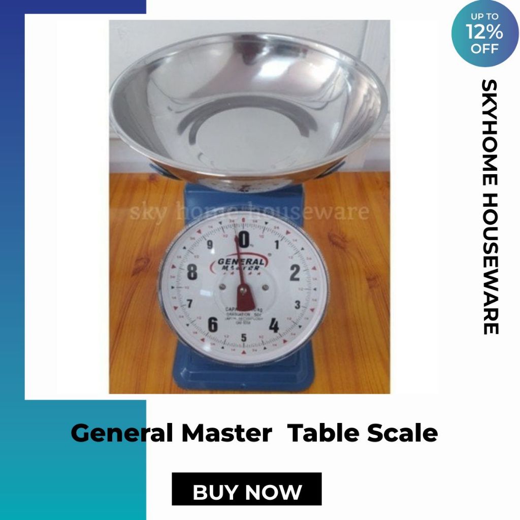 General Master 10 Kg. Table Scale / Weighing Scale / Timbangan GM-1058 ...