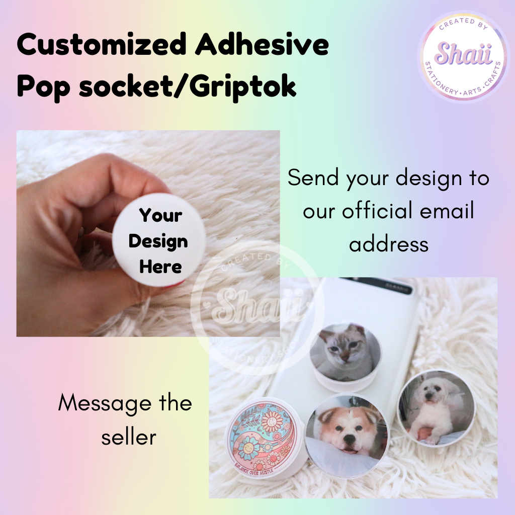 Customized Adhesive Pop socket/Griptok | For Phone, Kindle or Kobo ...