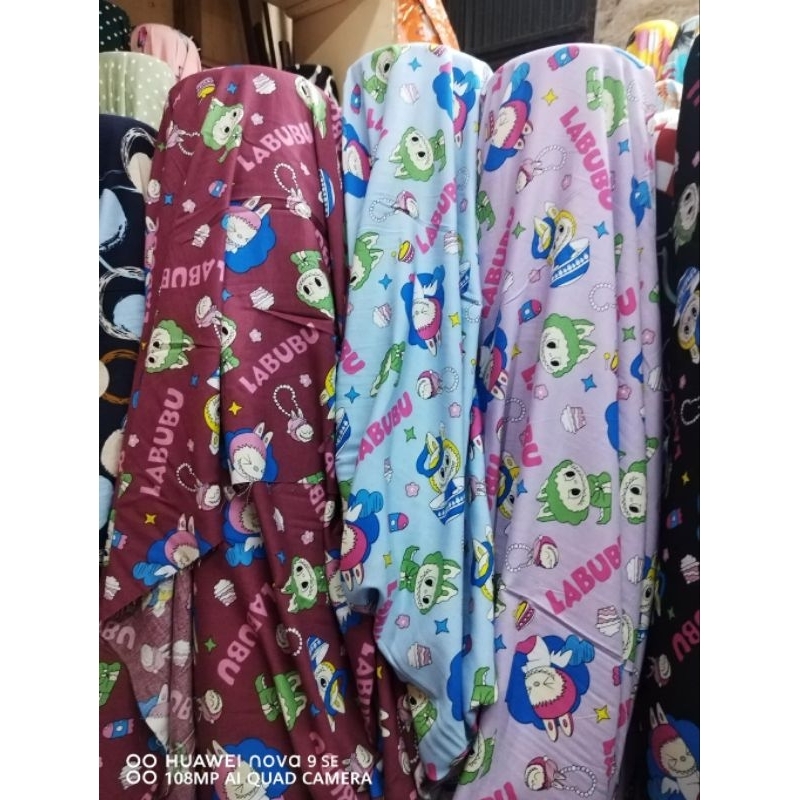 PRINTED CHALLIS FABRICS Sold per yard. LABUBU DESIGN (60