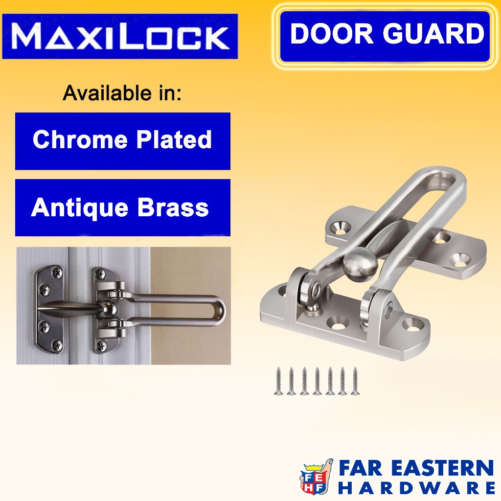 MAXILOCK Security Door Guard Chrome Plated | Antique Brass | Shopee ...