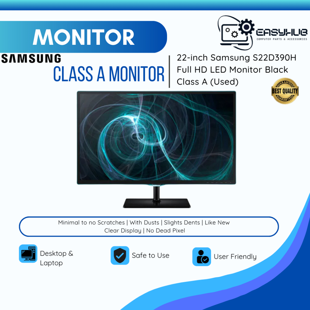 22-inch Samsung S22D390H Full HD LED Monitor Black CLASS A ( Used ...