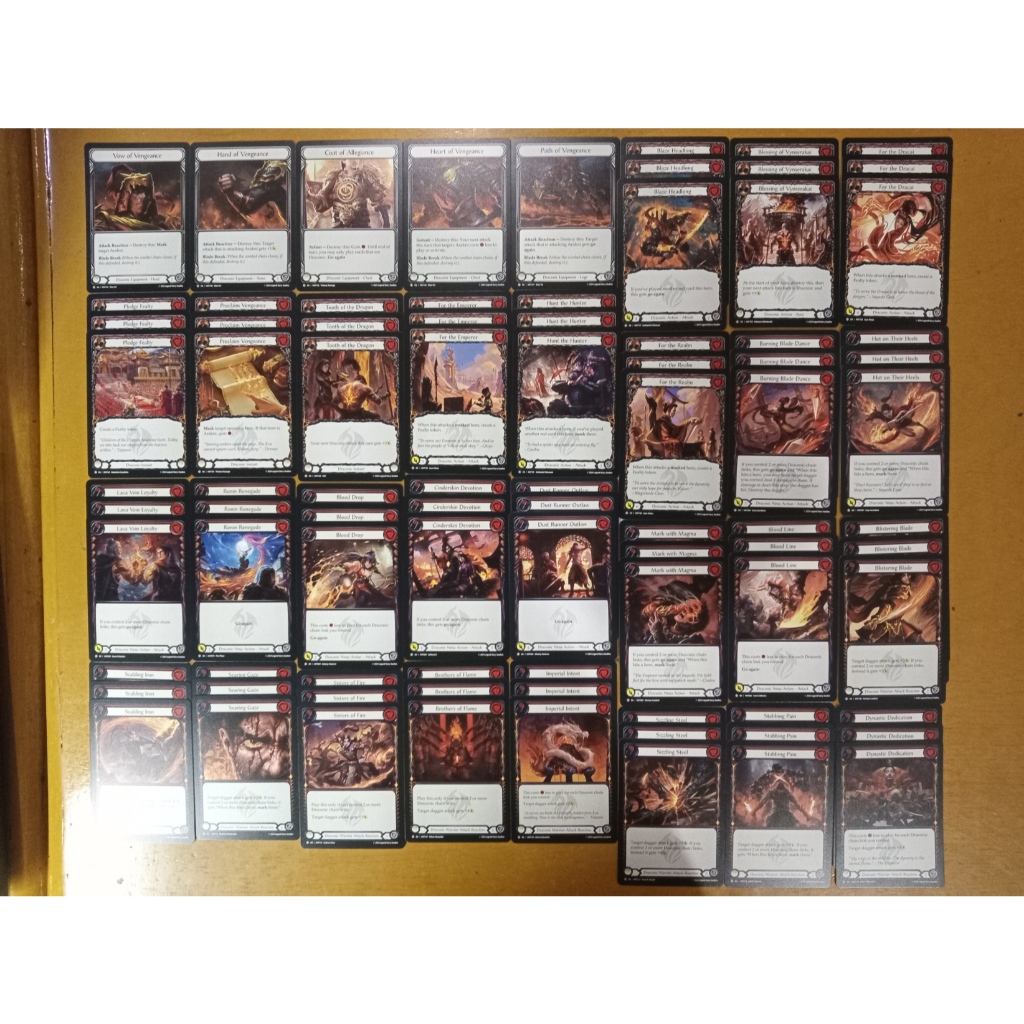 FAB Draconic Common Cards Playset Bundle HNT The Hunted Flesh and Blood ...