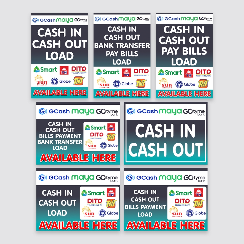 Waterproof Gcash, Maya, and Gotyme Business Tarpaulin Signage Thick ...