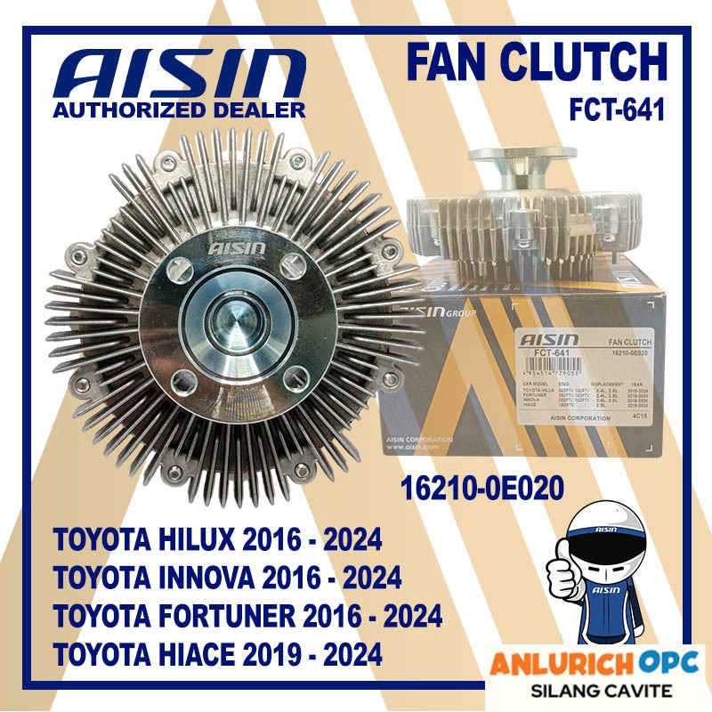AISIN FAN CLUTCH TOYOTA HILUX/INNOVA/FORTUNER 2016-2024/HIACE 2019-2024 ...