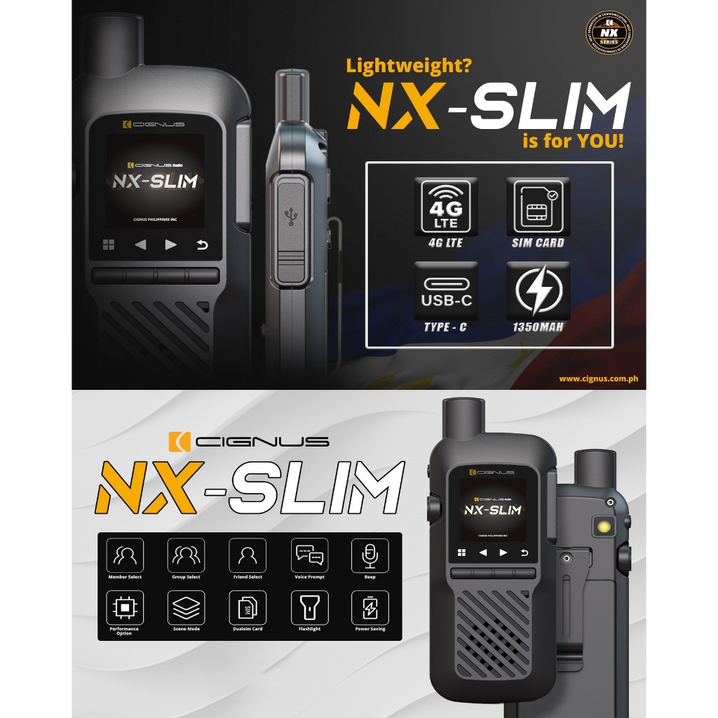 Cignus NX Slim 4G Network Dual Sim POC Radio | Shopee Philippines