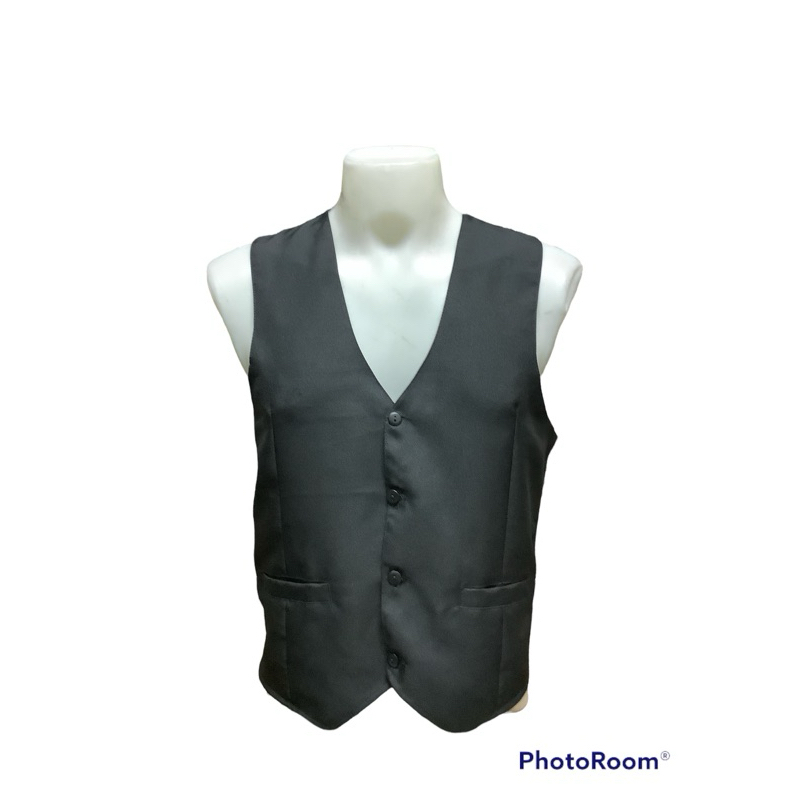 BLACK CHALECO VEST MEN ADULT SLIM FIT UNISEX | Shopee Philippines