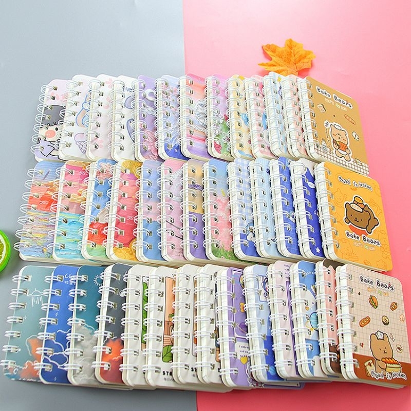 A7 Cartoon Coil Notepad Flip Mini Cute Spiral Notebook Ins Style ...