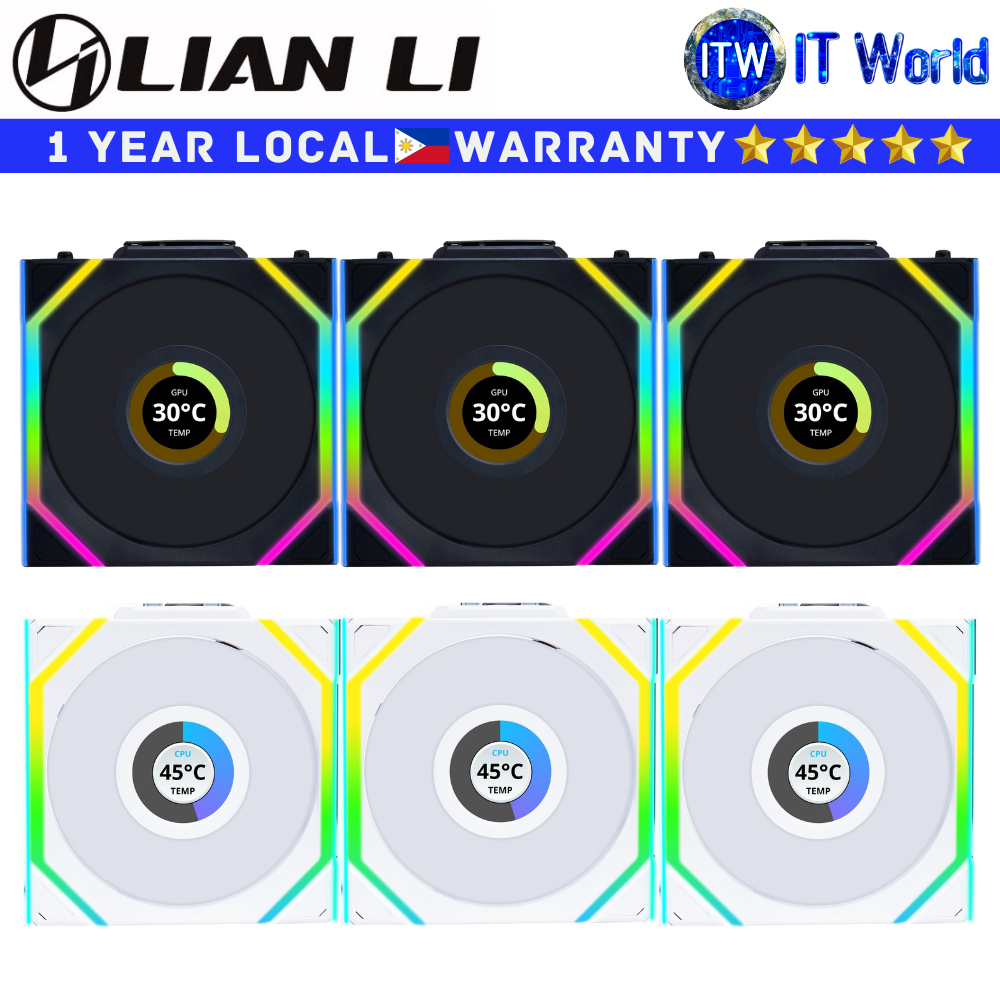 Itw | Lian Li Computer PC Fan Uni Fan SL Wireless LCD 120 Reverse Blade ...
