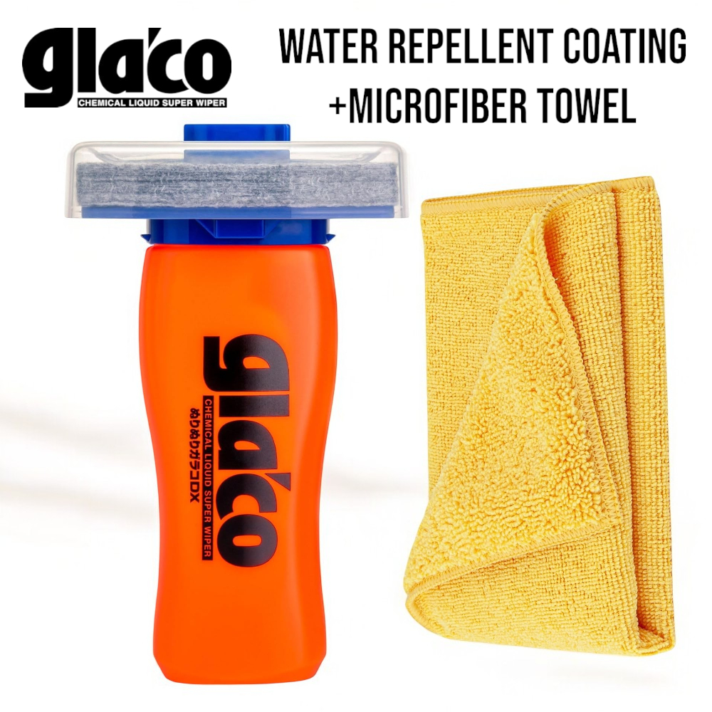 Soft99 Glaco Water Repellent Coating for Car Front Glass, Window Glass, and Mirrors 04957 +Towel ...