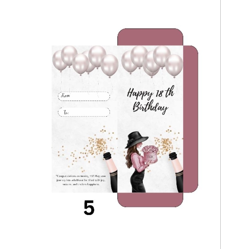 18th Birthday or debut money envelope 3pcs per pack | Shopee Philippines