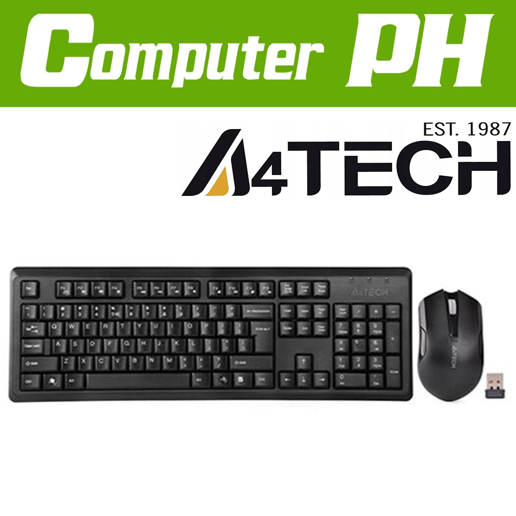 A4TECH 4200N 2.4GHz Wireless FN Desktop 1000DPI Wireless Keyboard ...