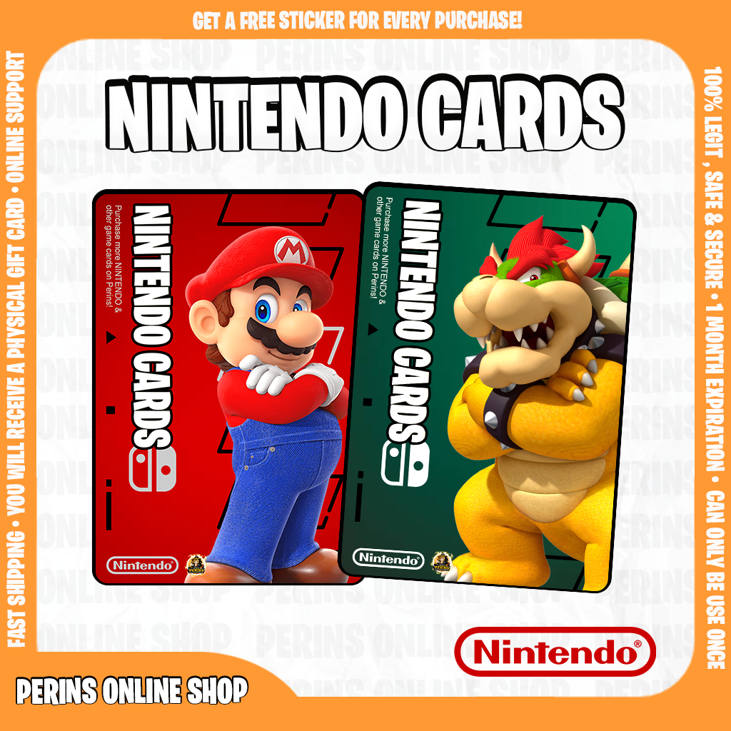 Nintendo eShop Cards with free stickers! | Shopee Philippines
