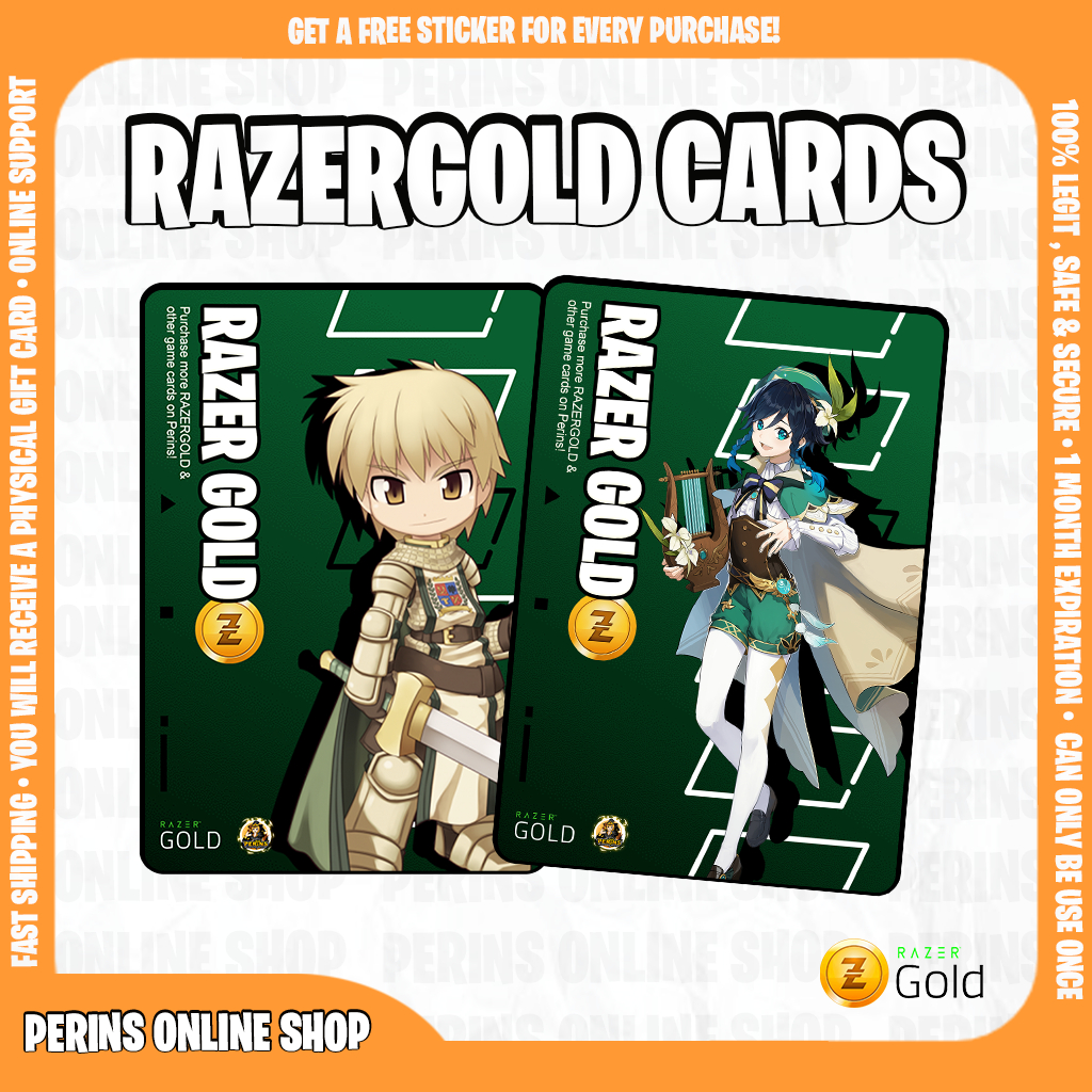 Razer Gold Cards V2 (PH) with free stickers! | Shopee Philippines