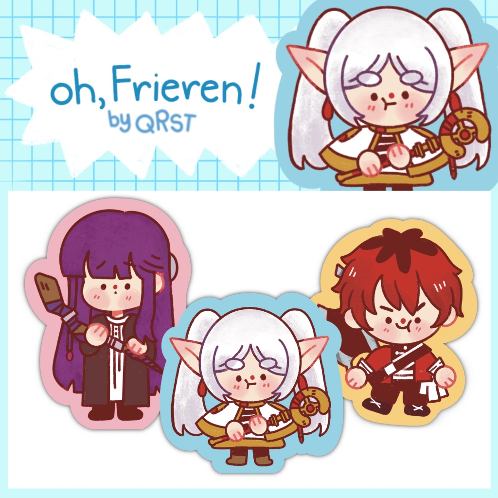 Frieren Stickers Waterproof • Anime Fan Art for Laptop Tumbler ...