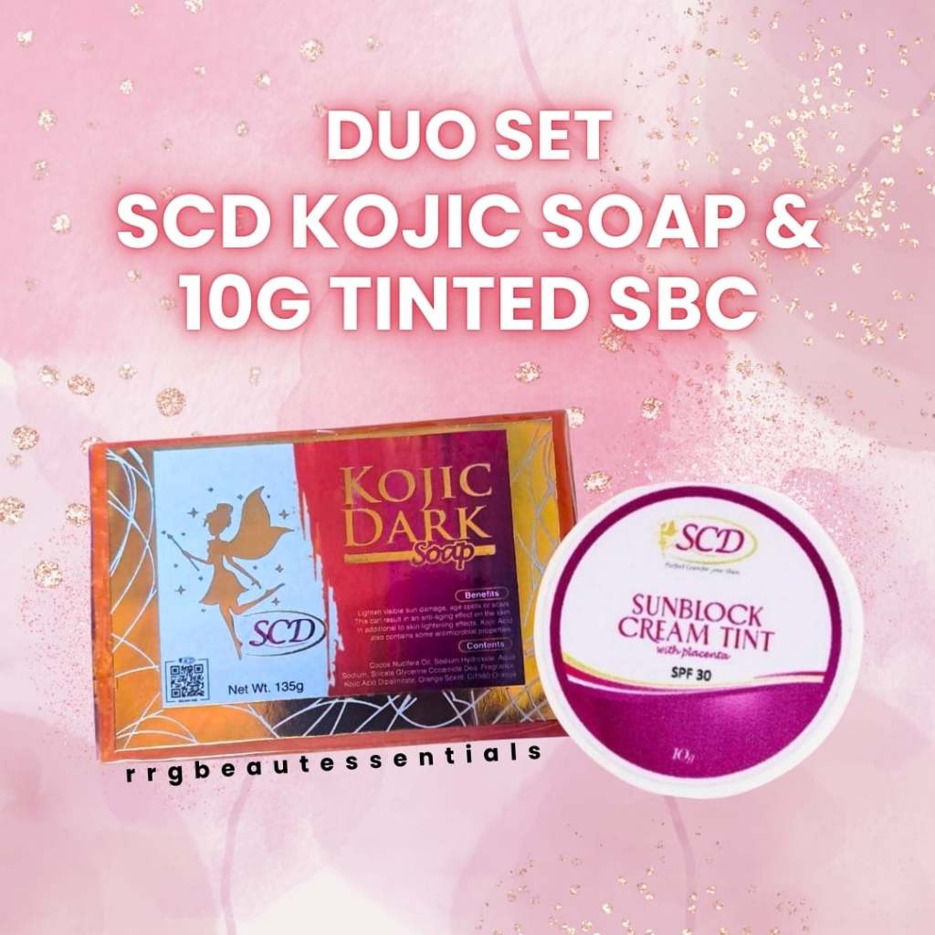 Duo Set - 90g SCD Kojic Dark Soap & Sunblock Tint Cream 10g | Shopee ...