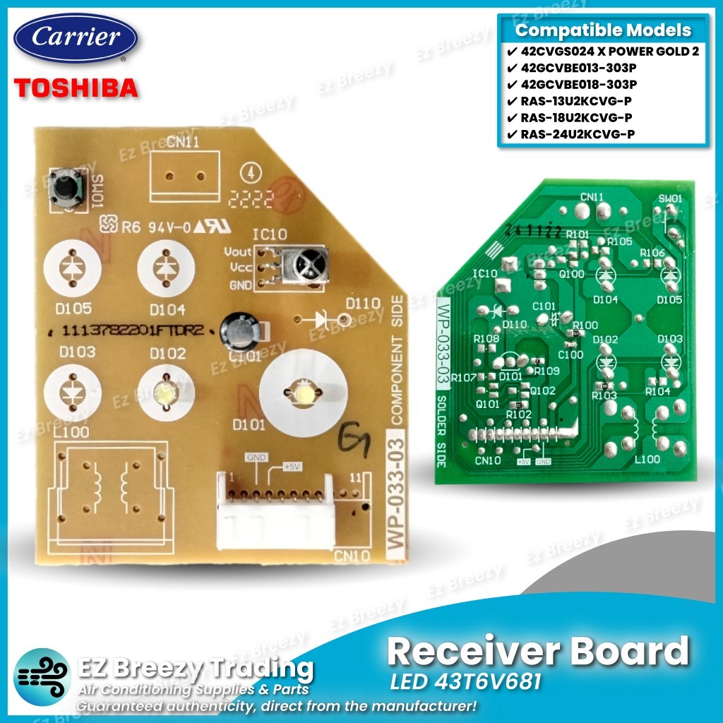 Receiver Board PCB LED 43T6V681 for Split Type Inverter Air ...