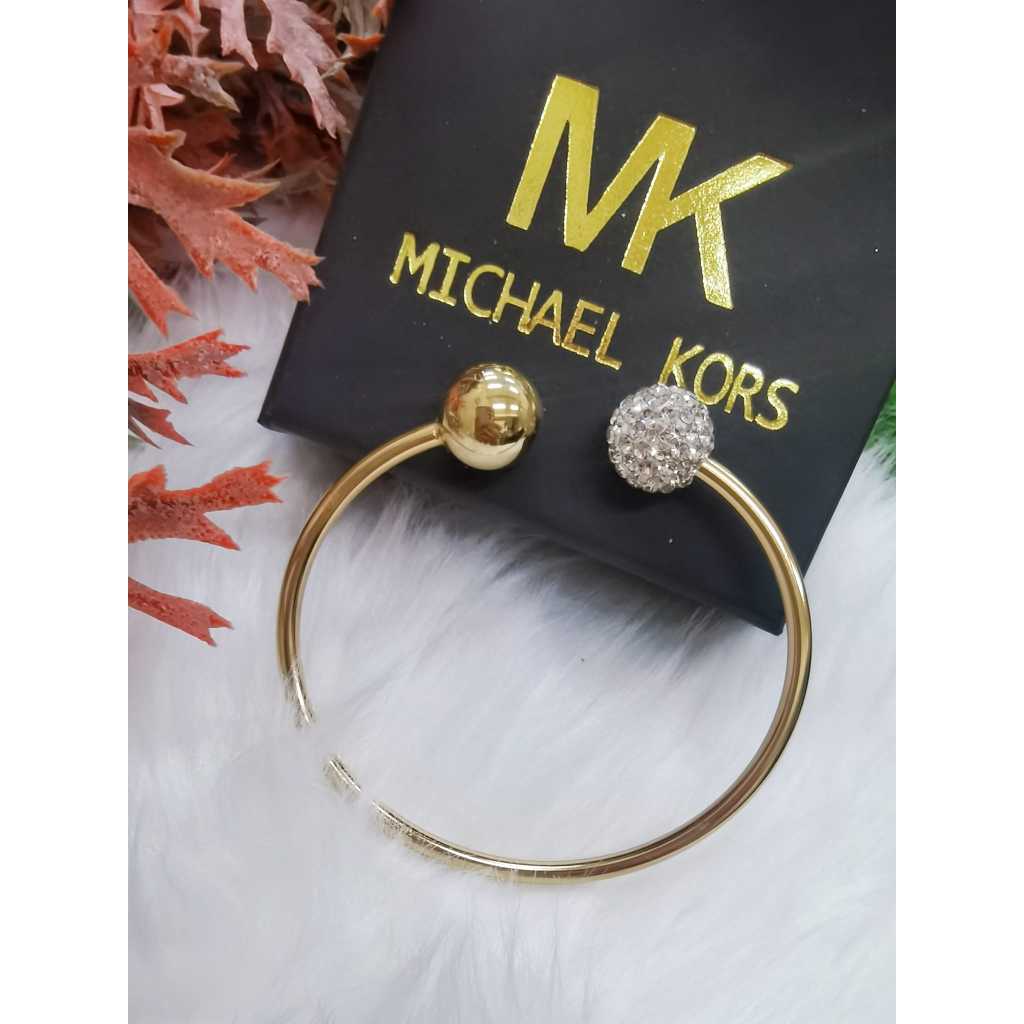 (COD) Stainless Gold Classic MK Bangles, Fashion bangles | Shopee ...