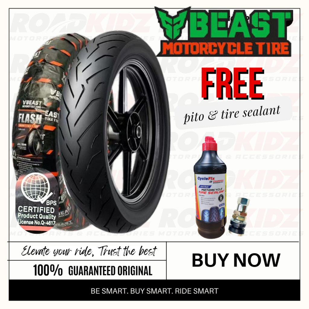 BEAST Flash Tubeless Tires – All Sizes! FREE Tire Sealant + Pito ...