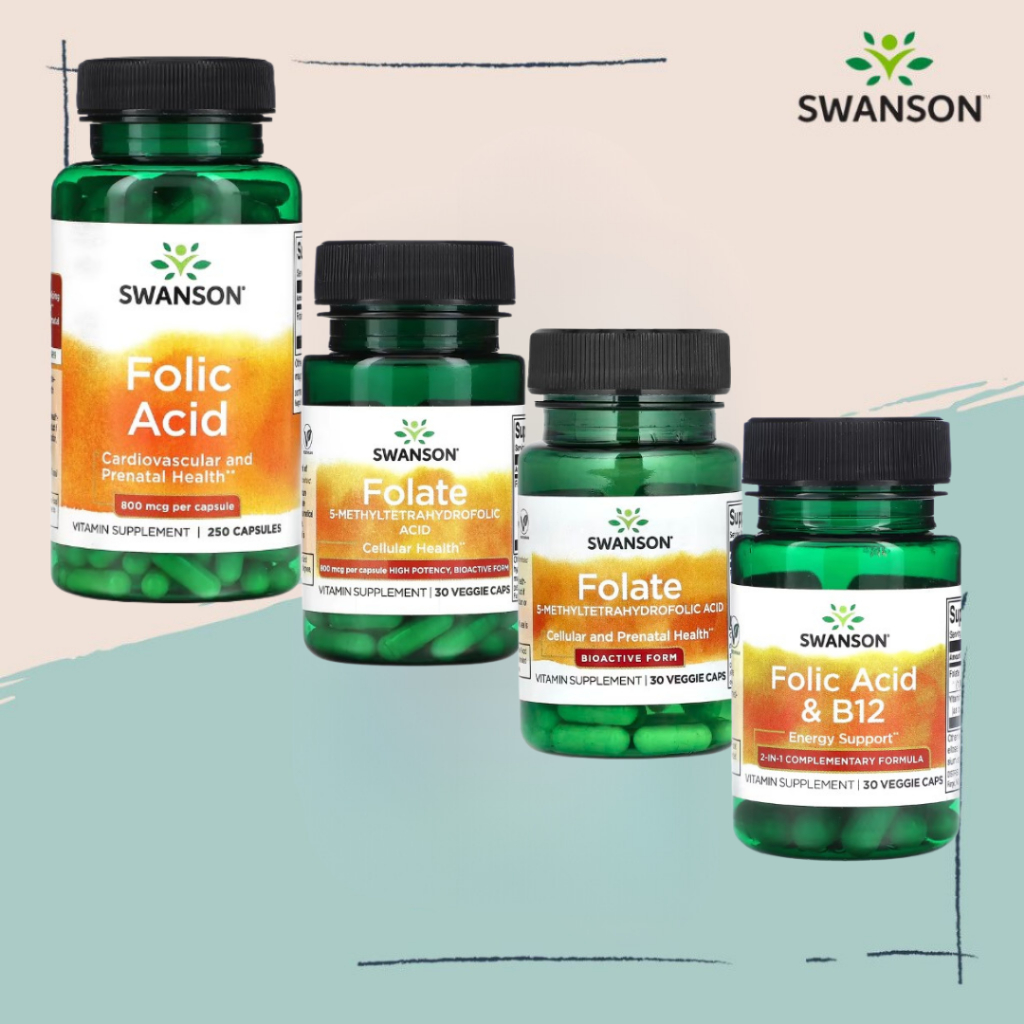 Swanson Ph | Swanson, Folic Acid & B12, Folate, 680mcg ...