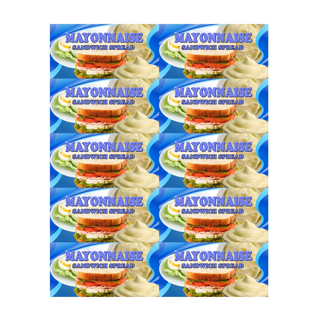 STICKER LABELS FOR MAYONNAISE SANDWICH SPREAD (GENERIC ONLY NOT ...