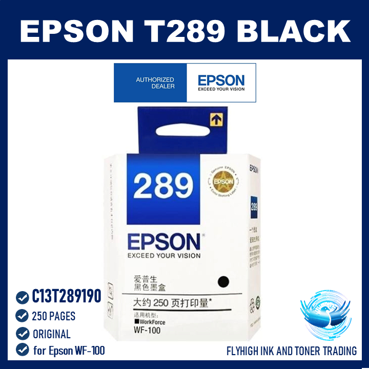 Epson T289 Black Ink Original Cartridge for Epson WorkForce WF-100 ...