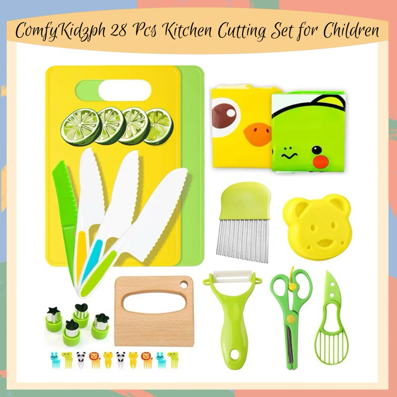 28 Pcs Kitchen Cutting Set for Children SET B | Shopee Philippines