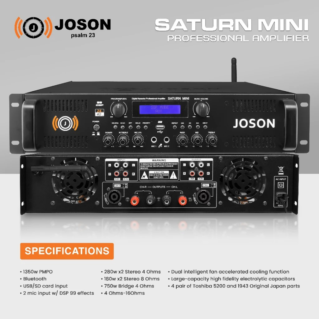 Joson SATURN MINI Professional Amplifier 2024 Model Channel Stereo ...