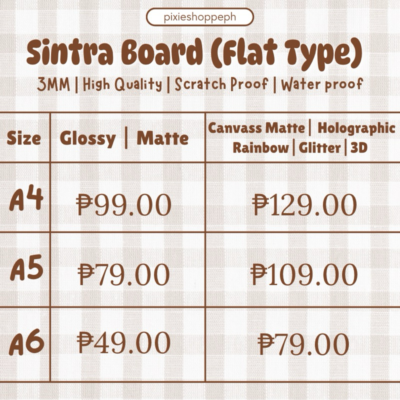PERSONALIZED SINTRA BOARD | Shopee Philippines