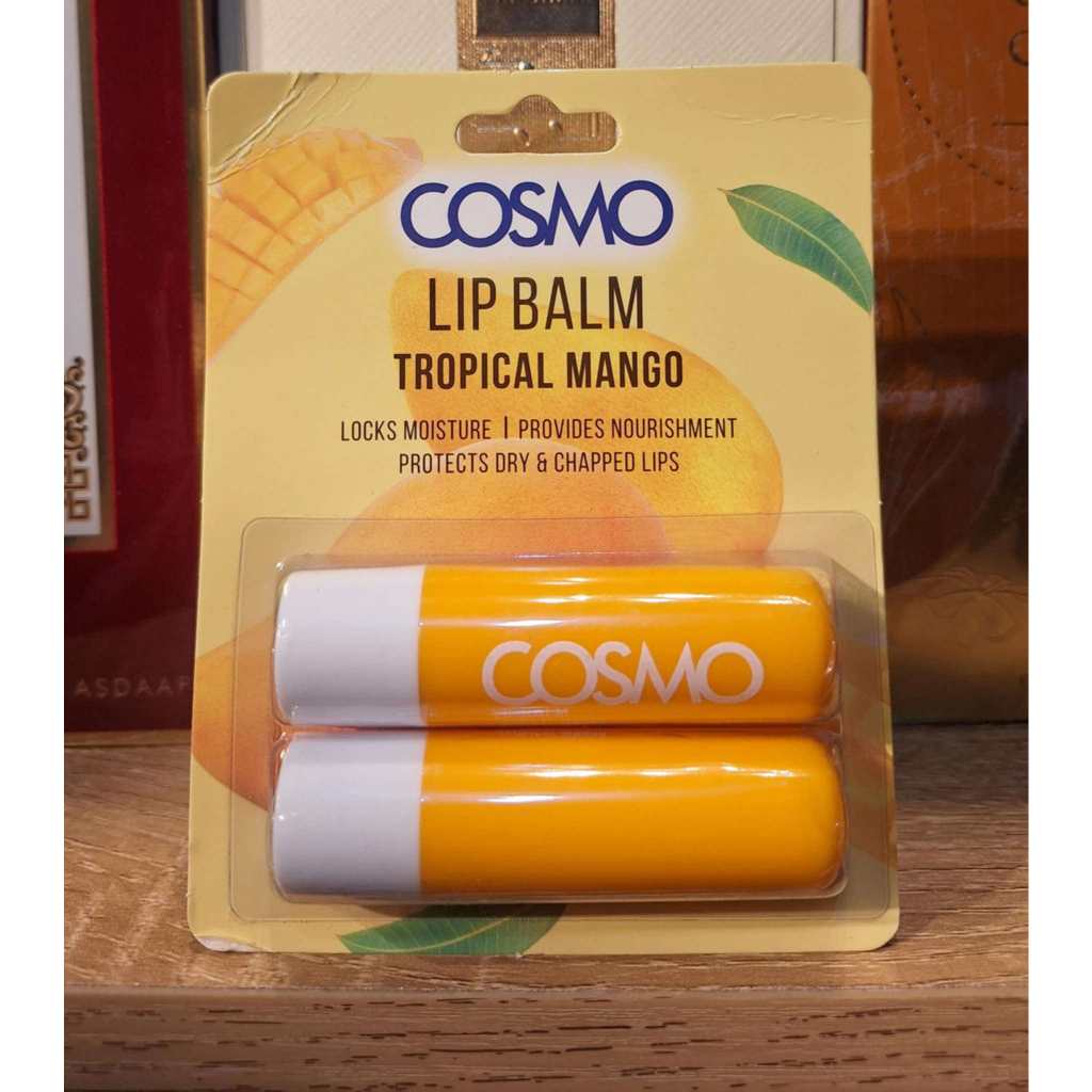 2 pcs pack Cosmo Lip Balm Soothing Tropical Mango / Imported | Shopee ...