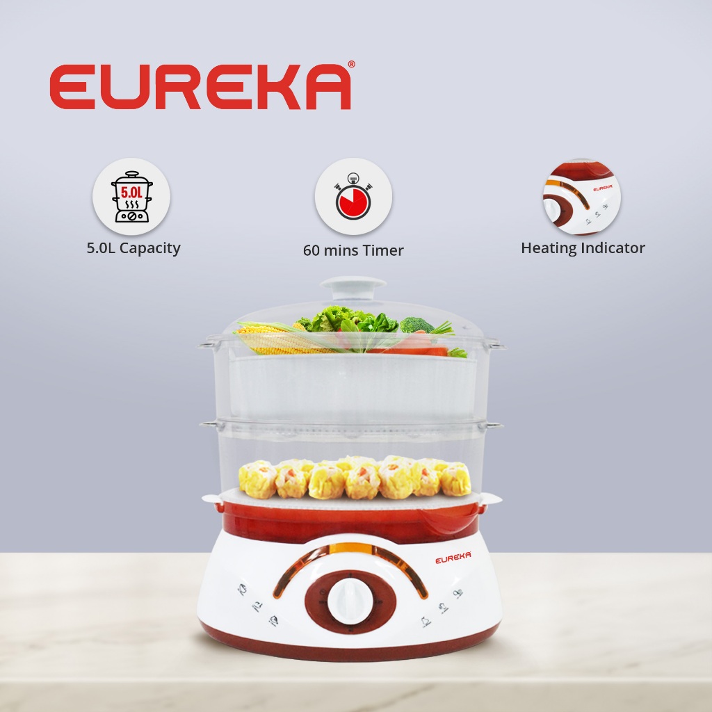Eureka Food Steamer Double-sided Water Filling 2-Layer EFS 5.0L ...