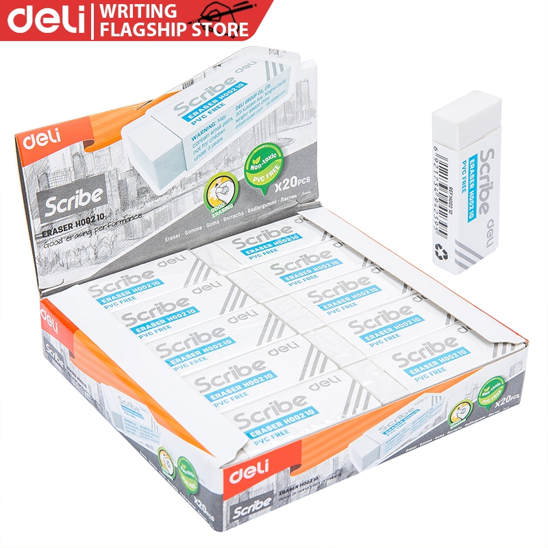 Deli Soft Eraser Eco-PVC Material Pencil Eraser Clean and Dust-Free ...