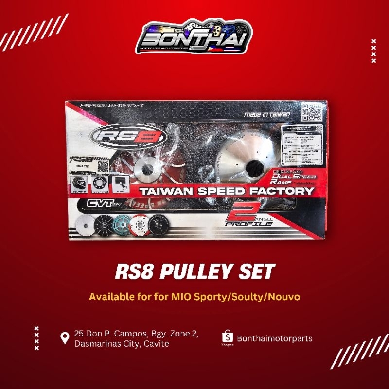 RS8 RACING PULLEYSET FOR CLICK, M3, SPORTY, BEAT FI | Shopee Philippines