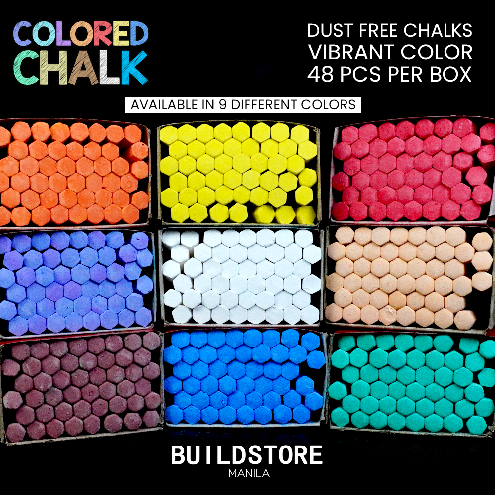 48 pcs and 100 pcs Colored Chalk Multiple Colors Dust Free Chalk ...