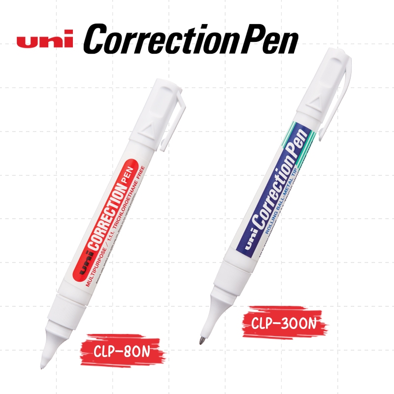Uni Correction Pen CLP-80 & CLP-300N – Precision Fast-Drying Whiteout ...