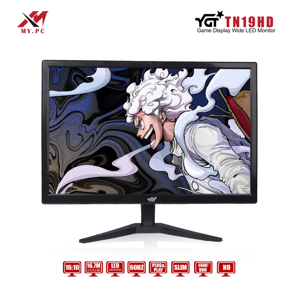 YGT SLIM TN19HD Game Display Wide LED Monitor with VGA/HDMI ports/with ...