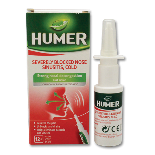 Humer Severely Blocked Nose, Sinusitis, Cold Spray, 15mL | Shopee ...