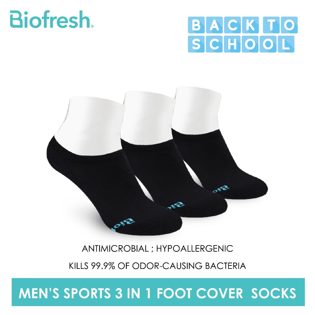 Biofresh Men's Cotton Thick Sports No Show Socks 3 pairs in a pack ...