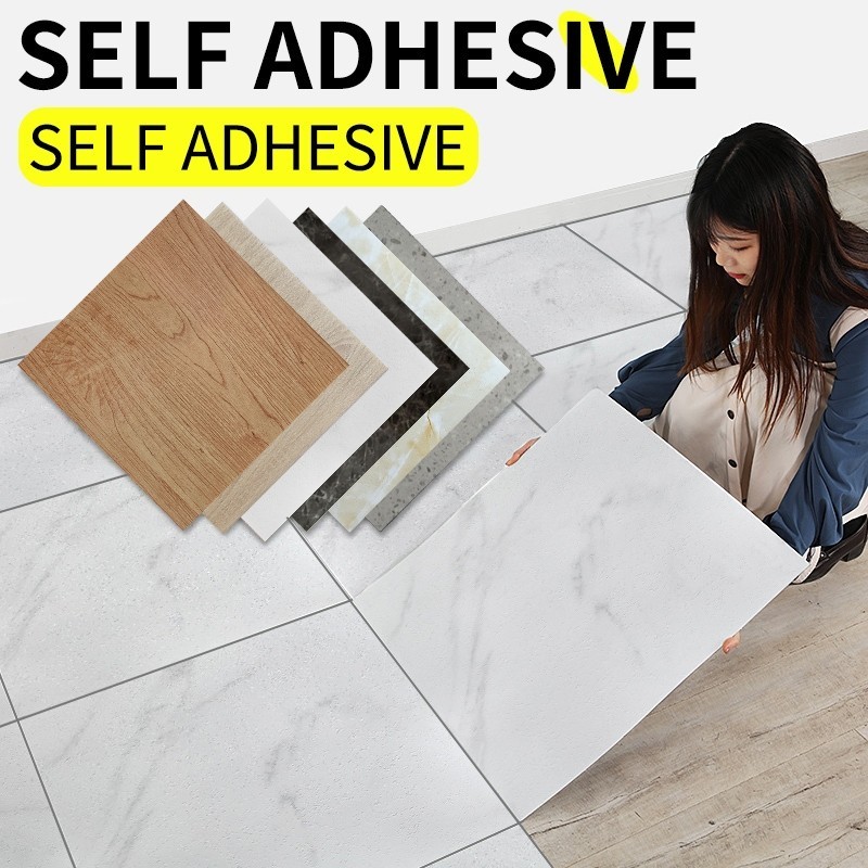 30x30 CM Marble Vinyl tiles Floor Stickers Self Adhesive waterproof ...