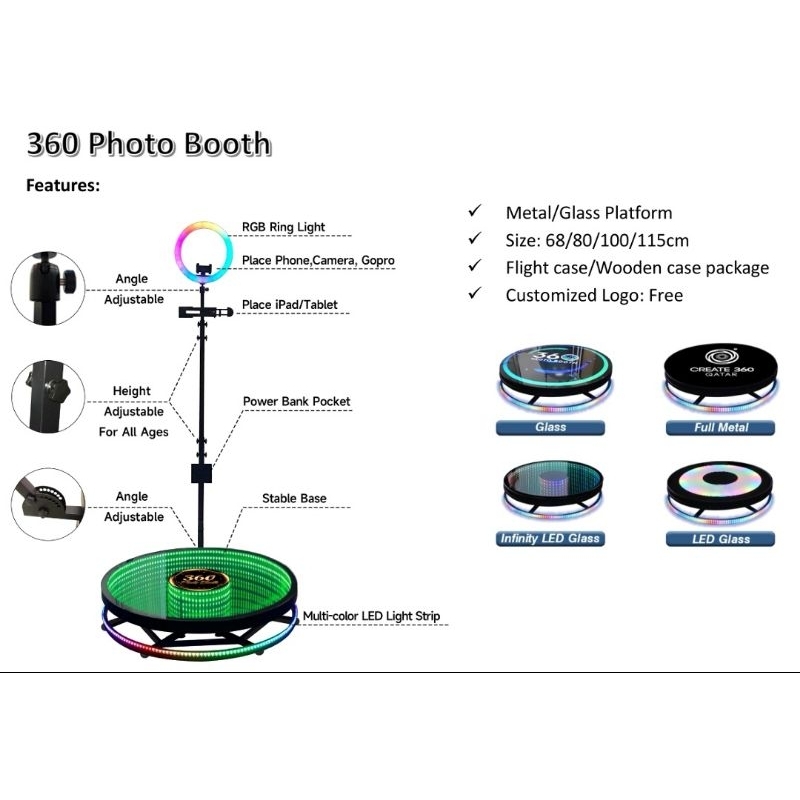360 Photo Booth comes with different Sizes | Shopee Philippines