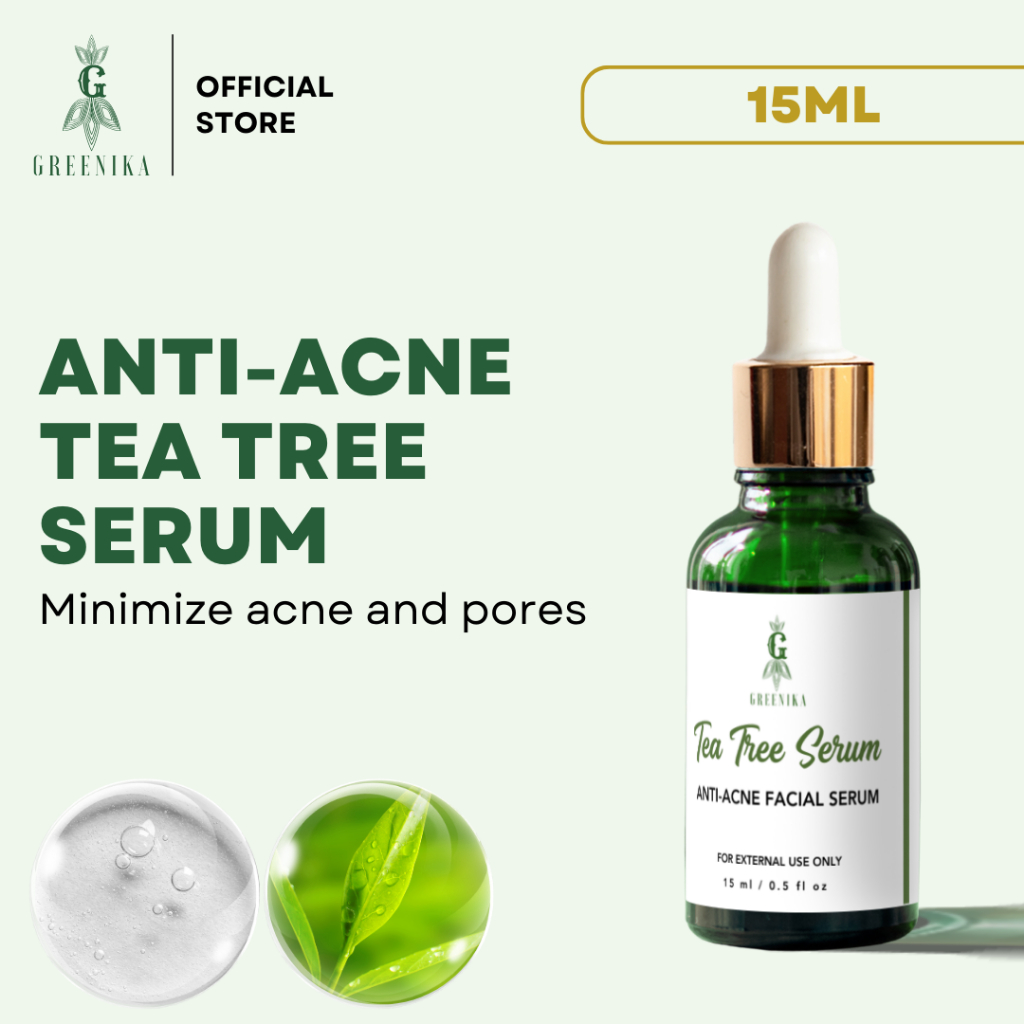 [ ANTI-ACNE TEA TREE FACIAL SERUM ] 15ML Greenika Tea Tree Facial Serum ...