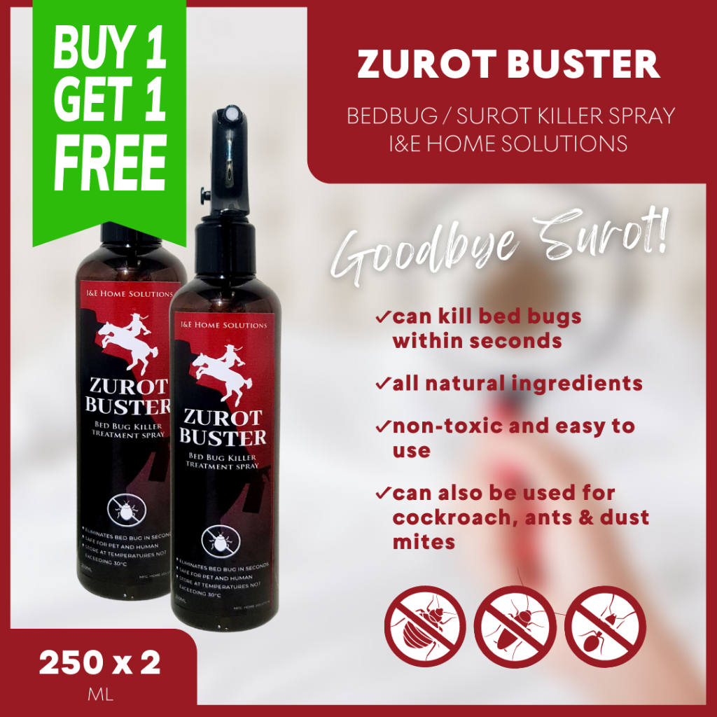 BUY 1 TAKE 1 250ML Original Zurot Buster BedBug / Surot Killer Spray ...