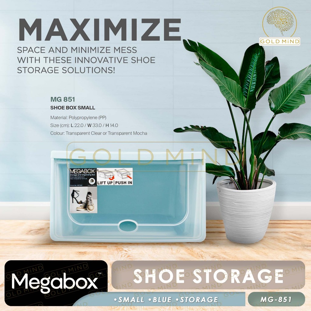 Megabox MG-851 Shoe Box Small -Gold Mind | Shopee Philippines